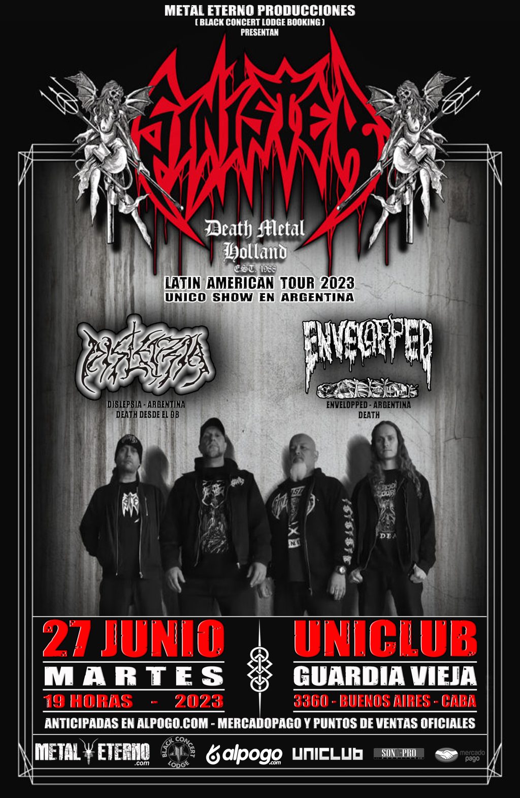 Sinister estará tocando en Argentina en junio organiza Metal Eterno ...
