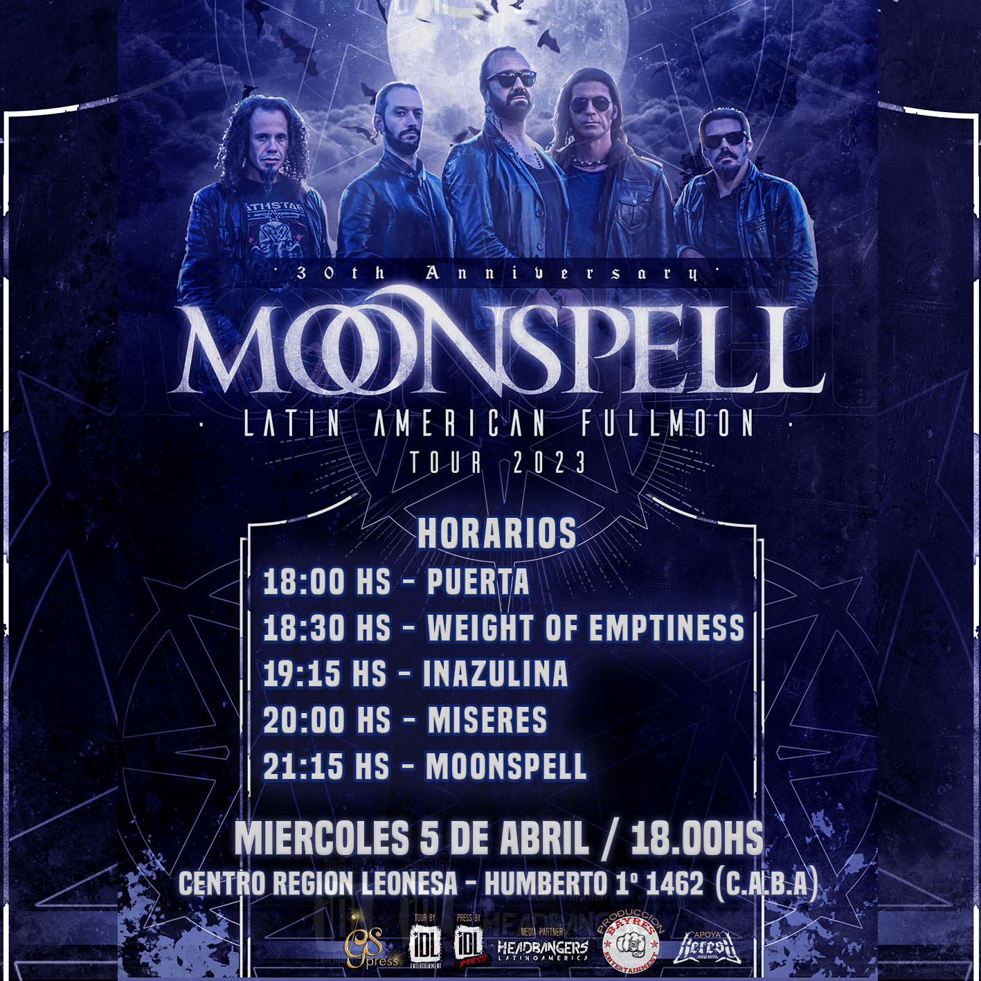 MOONSPELL ESTE 5 DE ABRIL EN BUENOS AIRES - Metal Eterno Producciones 🤘💀